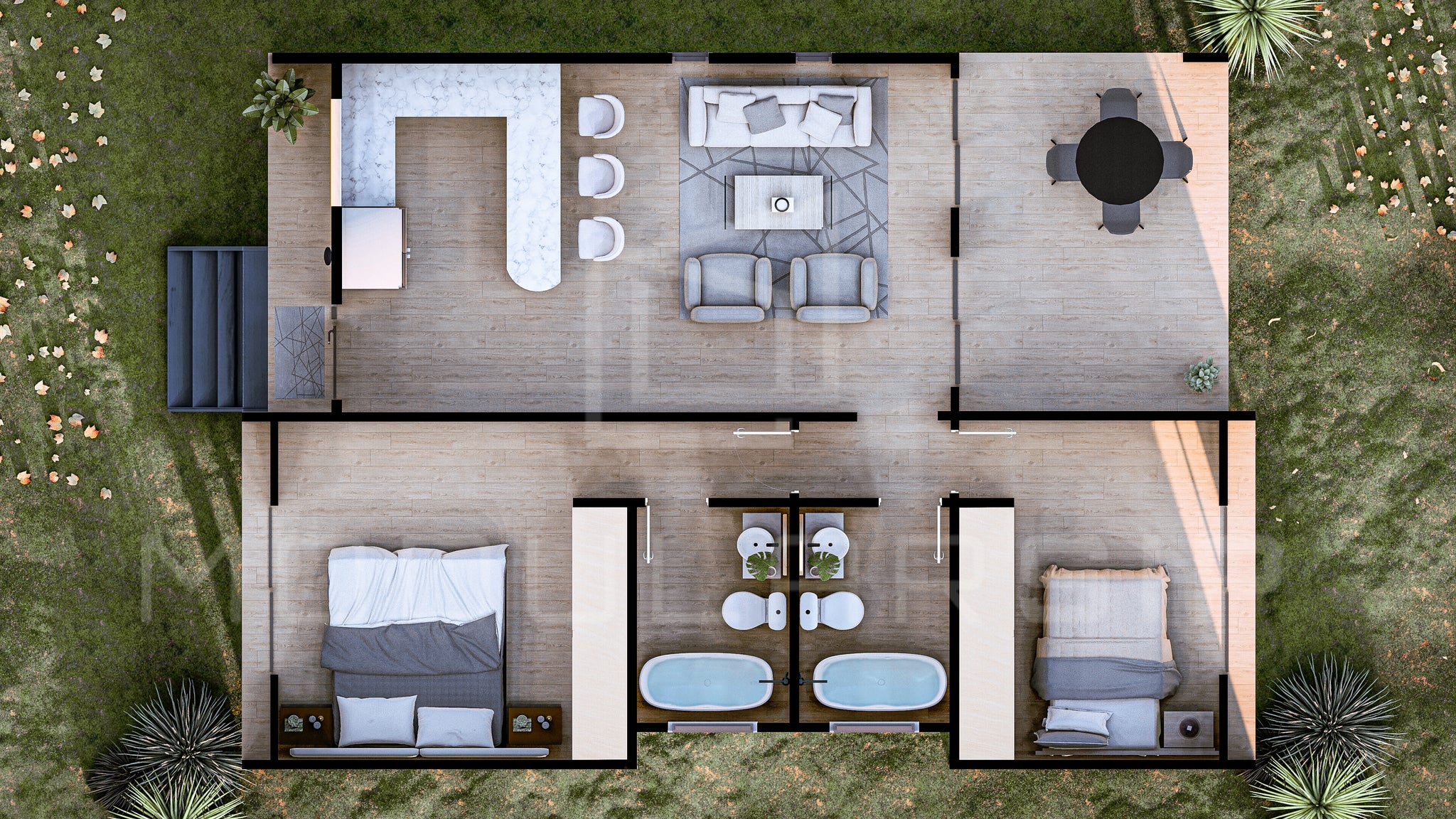 Casa de 70m2 en panel SIP con la mejor distribución – Modular SIP